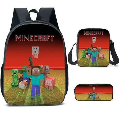 Minecraft School Bag Anime Notebook Laptop Backpack School Bag ...