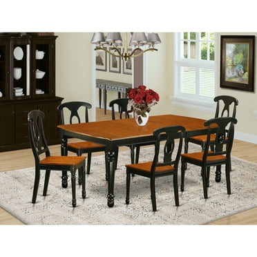 HomeStock 9 Piece Dining Set Includes A Rectangle Kitchen Table With ...