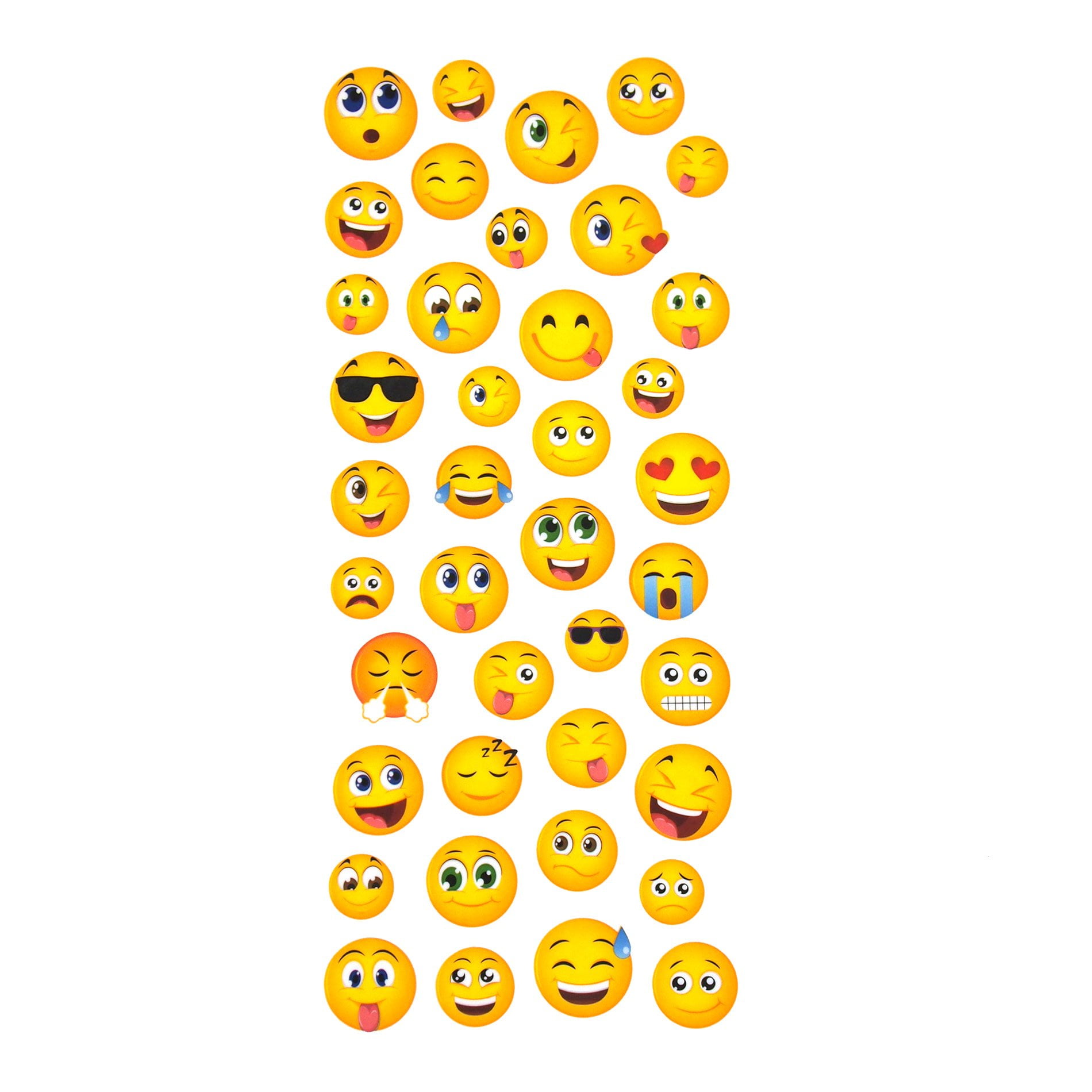 Small Emojis Clear Photo Safe Paper Stickers, 40-Count - Walmart.com