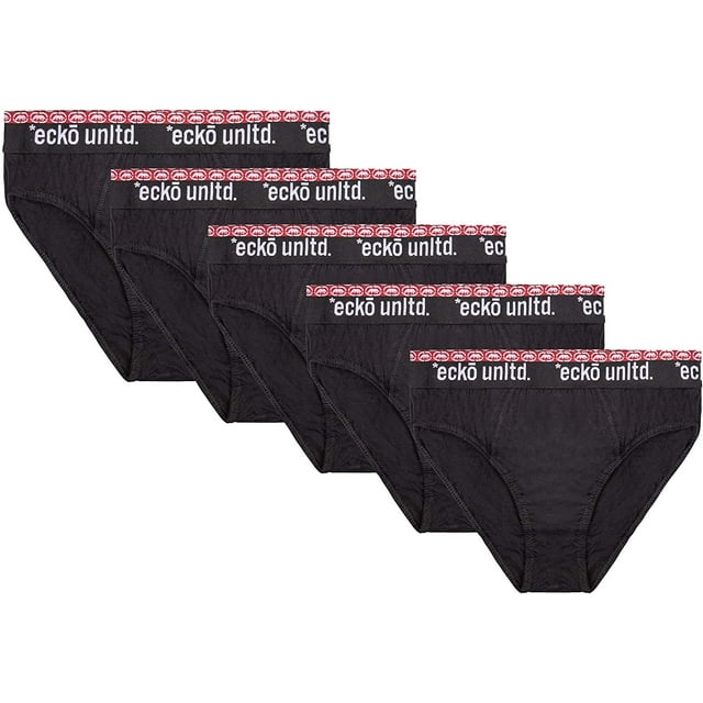 Ecko Unlimited. Lightweight Soft Mens 5 Pack of Low Rise Briefs Super ...