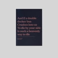 And If Double Decher Bus Song Lyric Print Music Poster Size 24''x36 ...