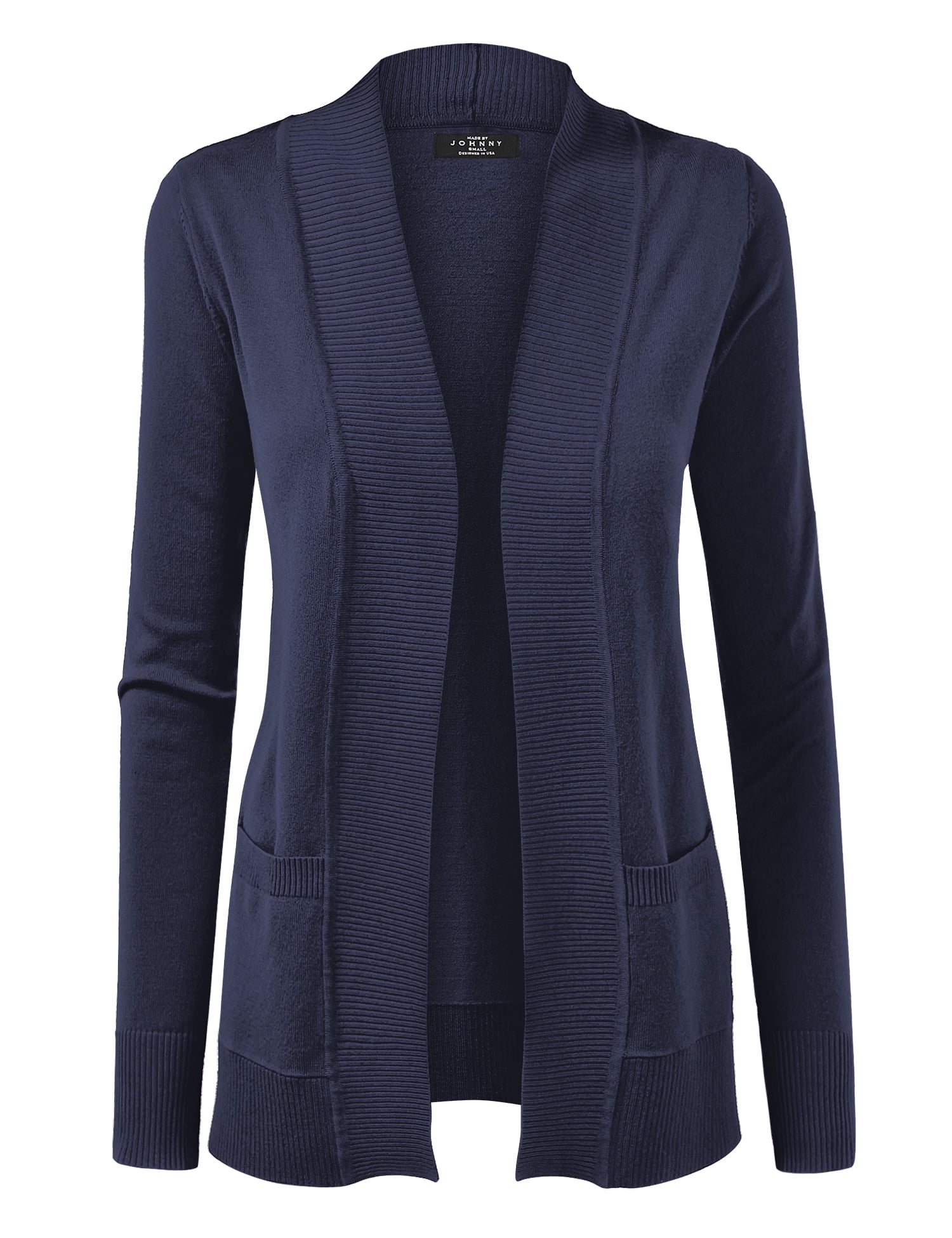 Made by Johnny Women's Women's Open Front Knit Cardigan XL NAVY ...