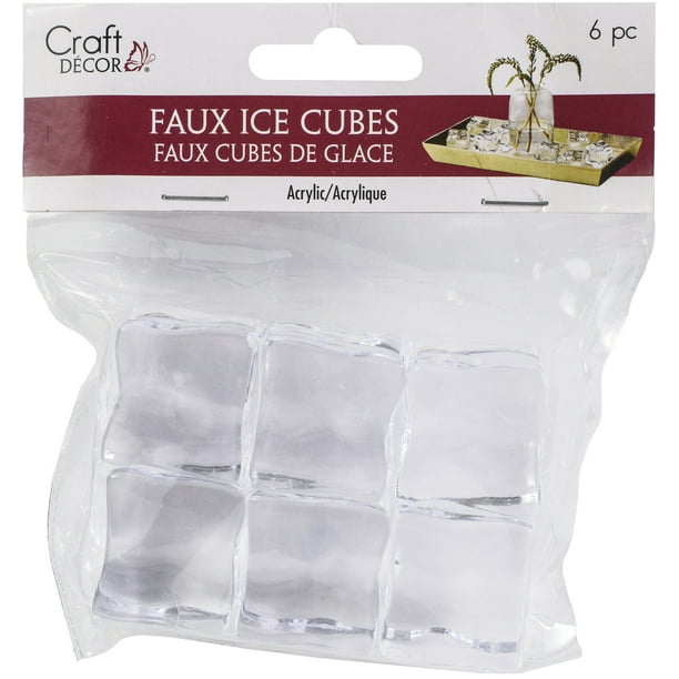 Faux Ice Cubes 6/Pkg-Large - Walmart.com