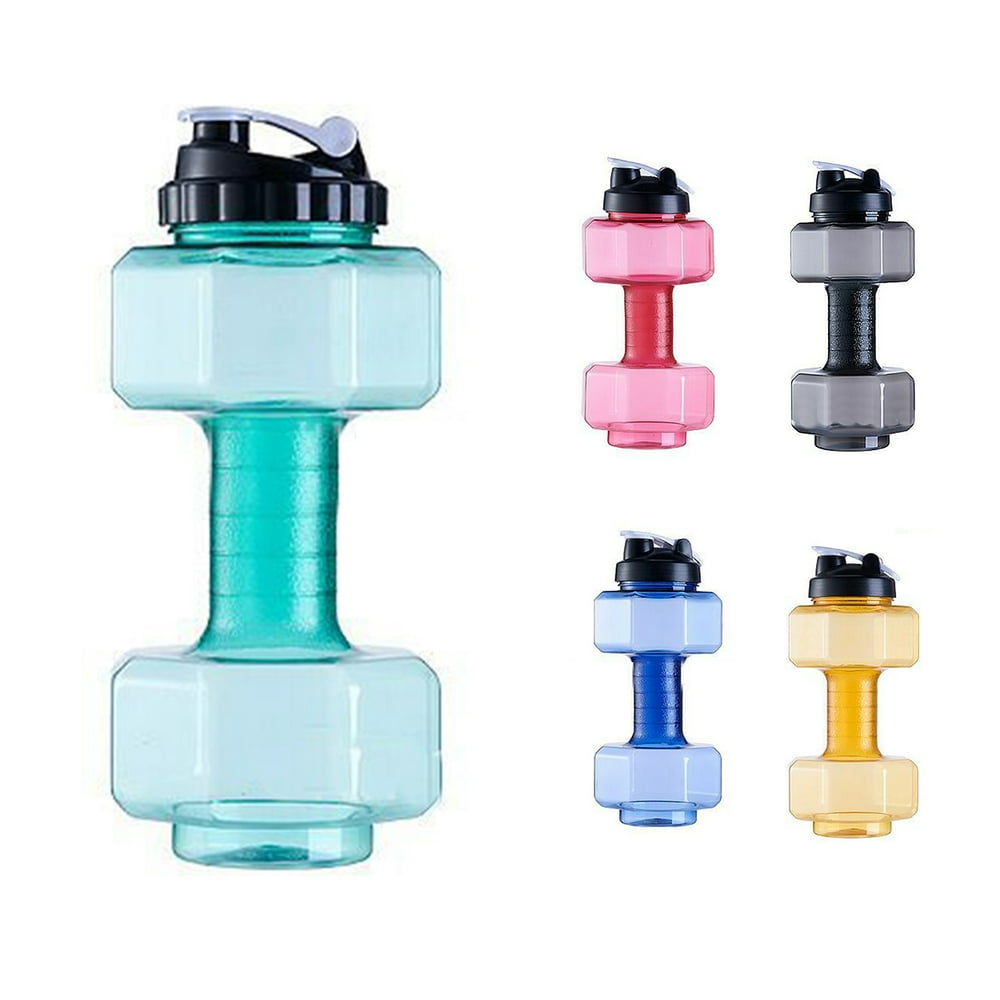 Cheers.US 2500ml Water Bottle Dumbbell Shaped Portable weight water ...