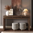 60'' Antique Brown Farmhouse Console Table - Retro Wooden Entryway ...