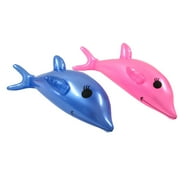 TreasureGurus Splash Floatie: Inflatable Rainbow Dolphin Swimming Pool ...