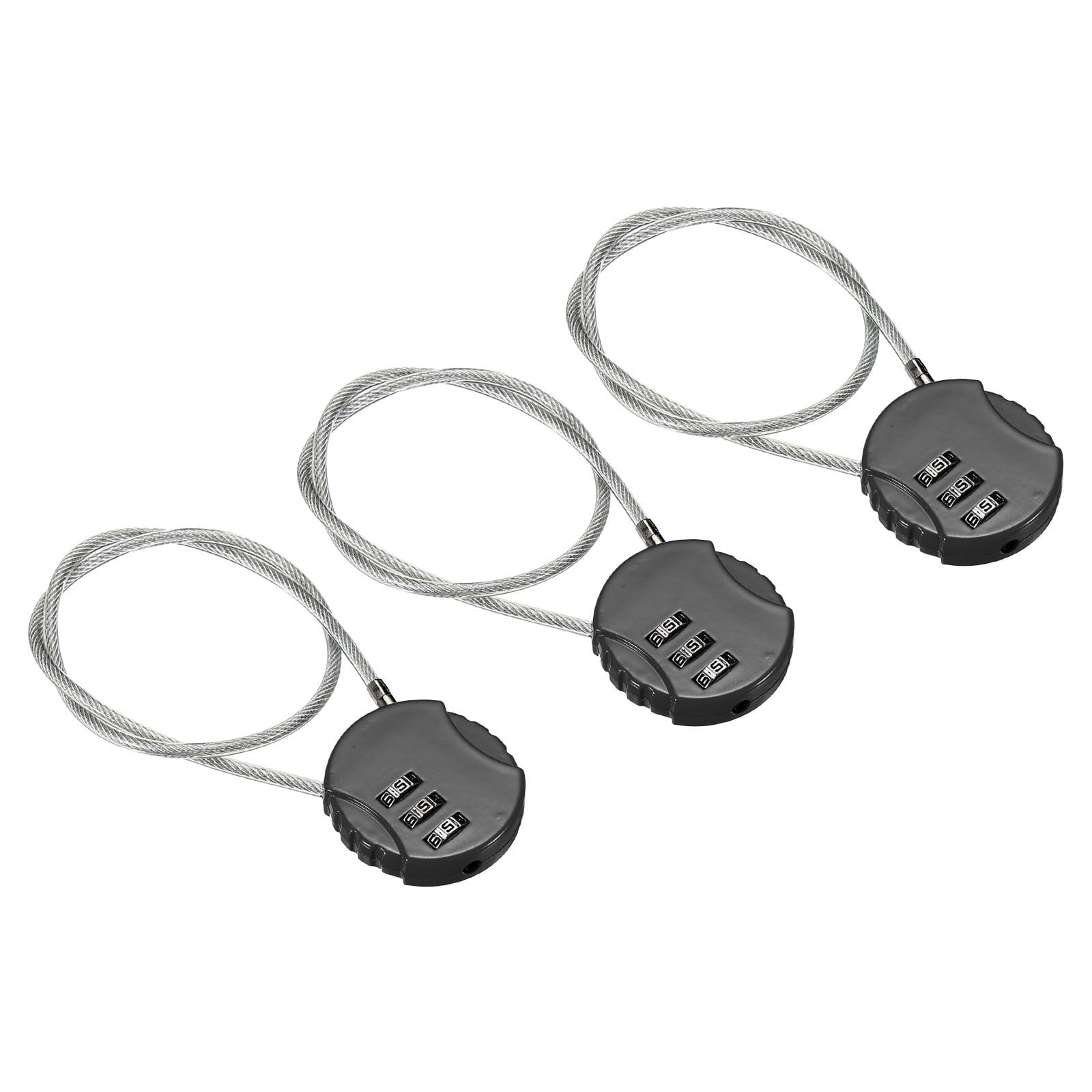 Uxcell Small Combination Lock 14.9 Inch, 3 Pack 3 Digit Padlock for Gym ...