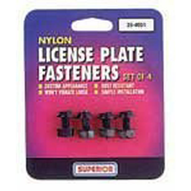 Superior 25-4001 Nylon License Plate Fasteners - Walmart.com - Walmart.com