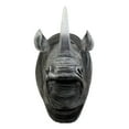 Ebros Safari Black Rhino Wall Plaque 14.5"Tall Taxidermy Rhinoceros Art ...