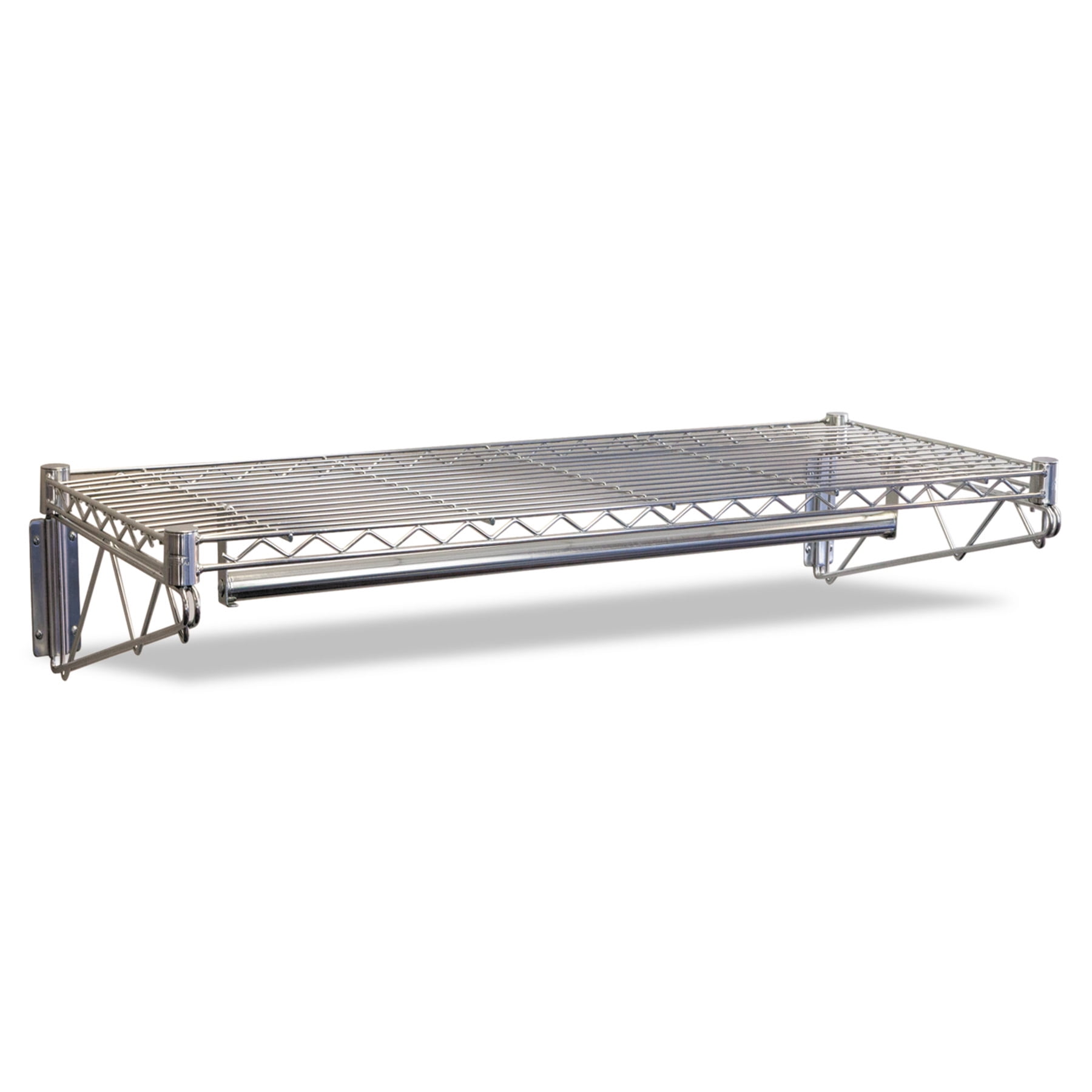 Alera Steel Wire Wall Shelf Rack, 36w x 18d x 7-1/2h, Silver - Walmart.com