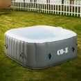 CO-Z Outdoor 5' Square Inflatable Portable Hydro Jets Jacuzzi for 2-4 ...