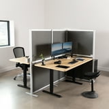 VIVO T-Shaped Desk Privacy Standing Screen, Modern Office Cubicle ...