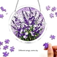 cpengpj Round Stained Glass Floral Pattern Window Hanging Ornament ...