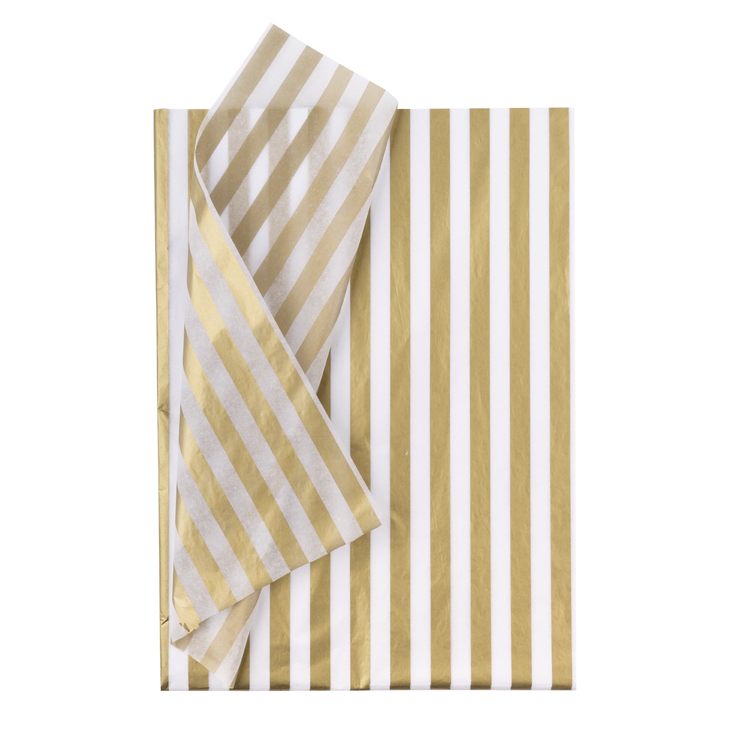 WRAPAHOLIC Gift Wrapping Tissue Paper - Metallic Gold Stripe Print ...