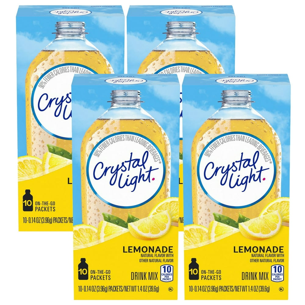 Crystal Light Sugar Free Lemonade Powdered Drink Mix, 10 ct - 0.14 oz ...