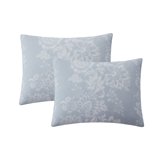 My Texas House Caroline 3-Piece Blue Floral Slub Comforter Set, Full ...