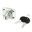 Cabinet Security Gold Tone Metal 0.8" Cylinder Drawer Lock w 2 Keys ...