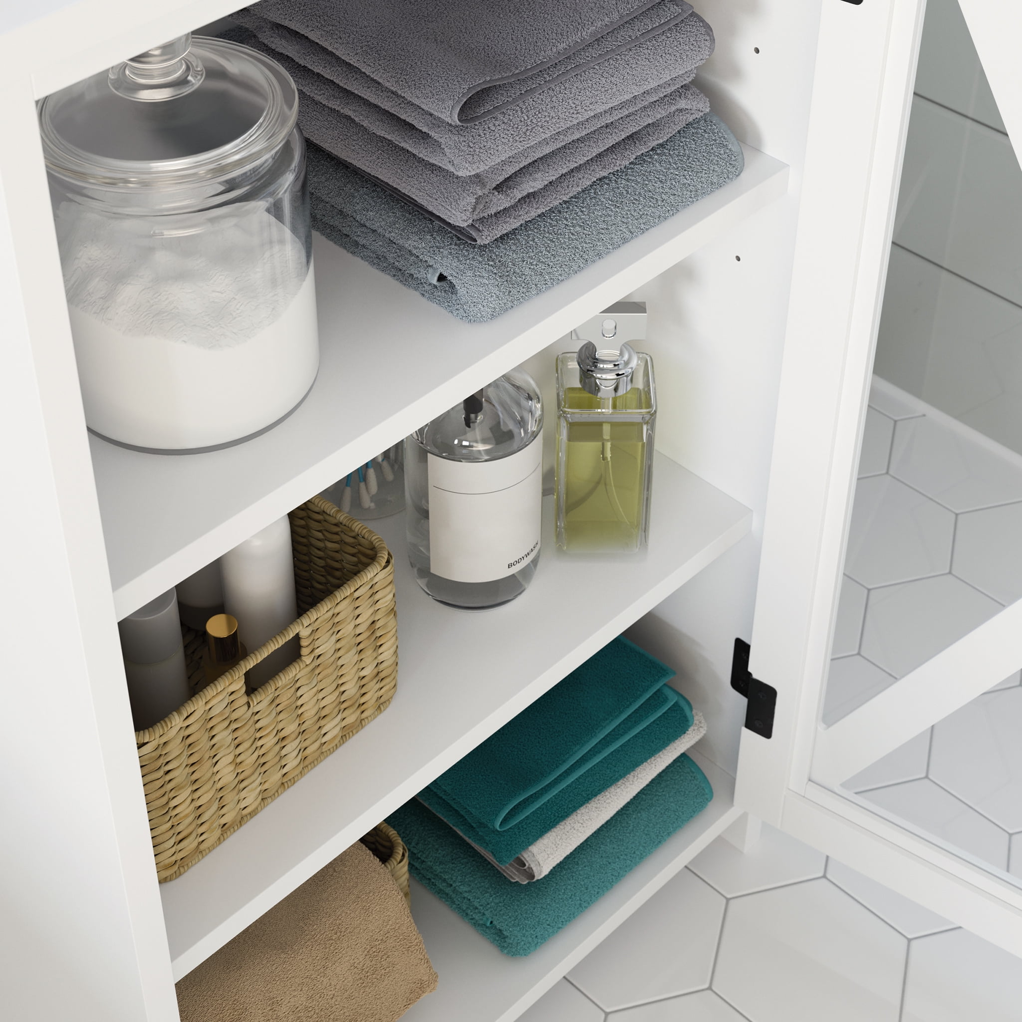 Sauder Bath Soft White Floor Cabinet | Cabinets Matttroy