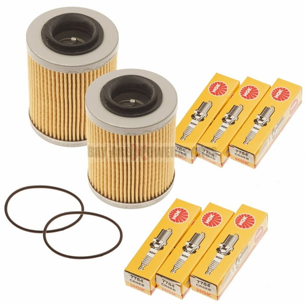 Sea Doo Spark 900 Oil Filter W/ O-Ring & NGK Spark Plugs 420956123 ...