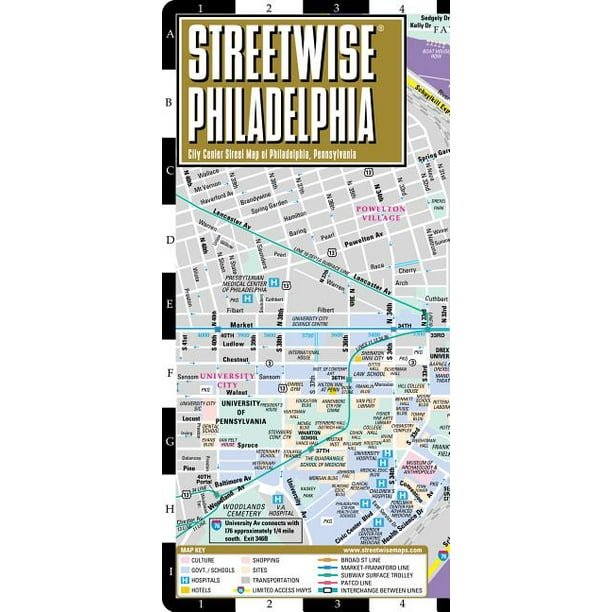 Streetwise philadelphia map - laminated city center street map of ...