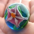 22mm (7/8") Stargazer Hand Made Art Glass Marble Flower Starfish ...