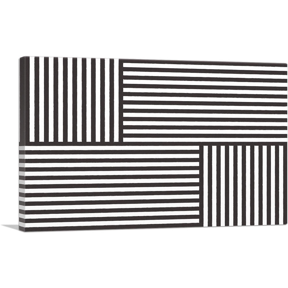 ARTCANVAS Mid-Century Modern Legacy Prison Stripes Canvas Art Print ...
