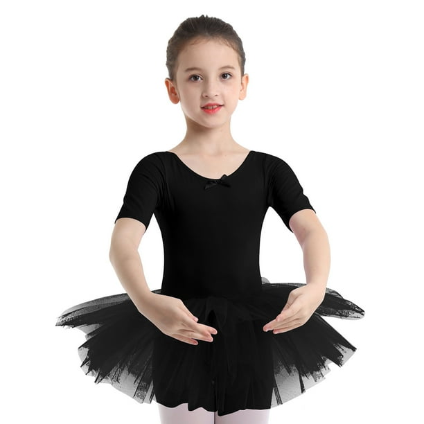 MSemis Kids Girls Short Sleeve Ballerina Ballet Dance Leotard Dress ...