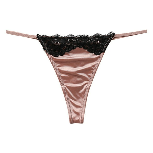 Women Sexy Lingeries Lace Satin Panties T Pants Briefs G String Thong