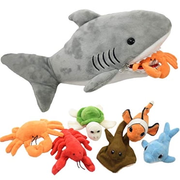Prextex Plush Soft Stuffed Sea Animals Playset - Plush Sea Life ...