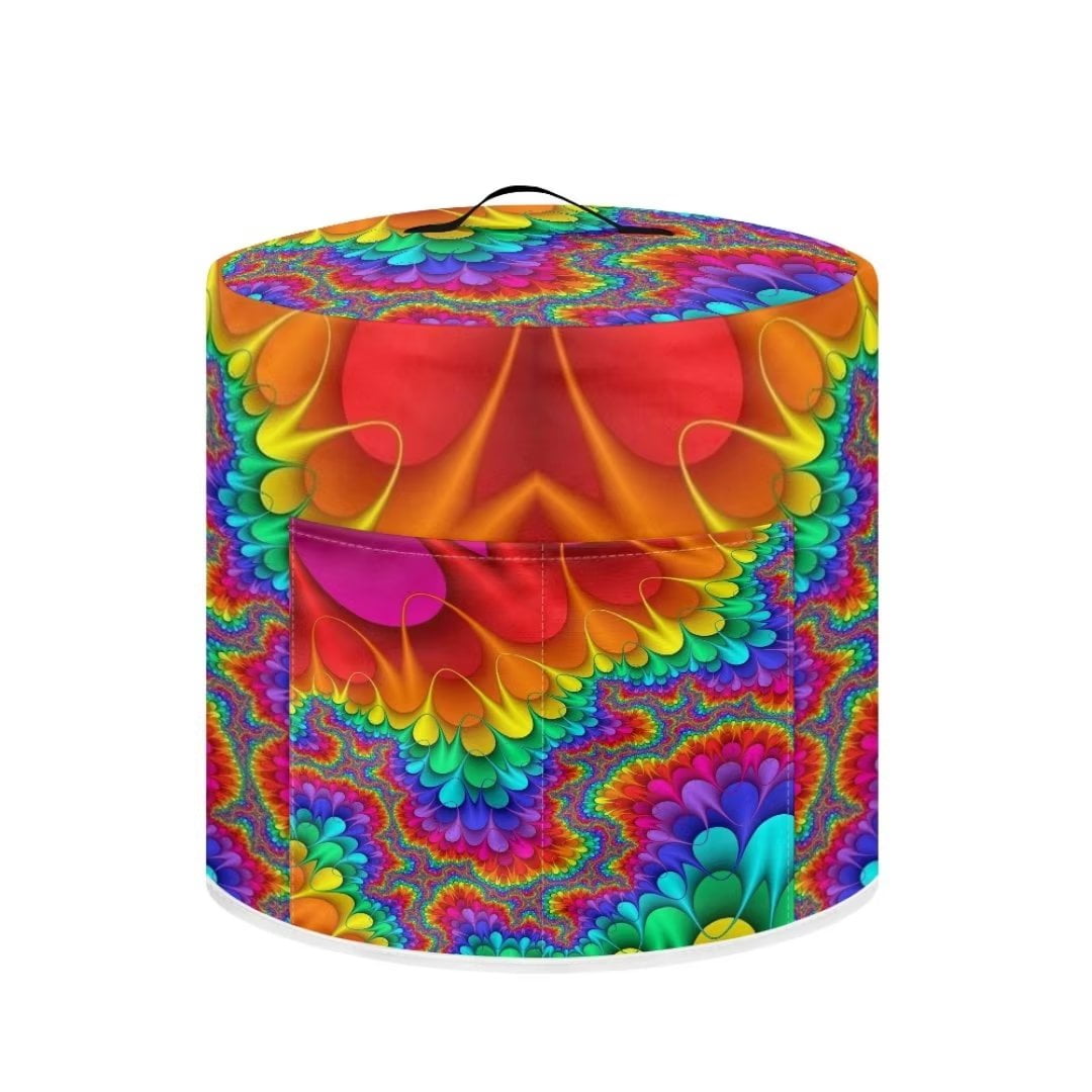 NETILEGEN Rainbow Tie Dye Print Pressure Cooker Round Protective Cover ...