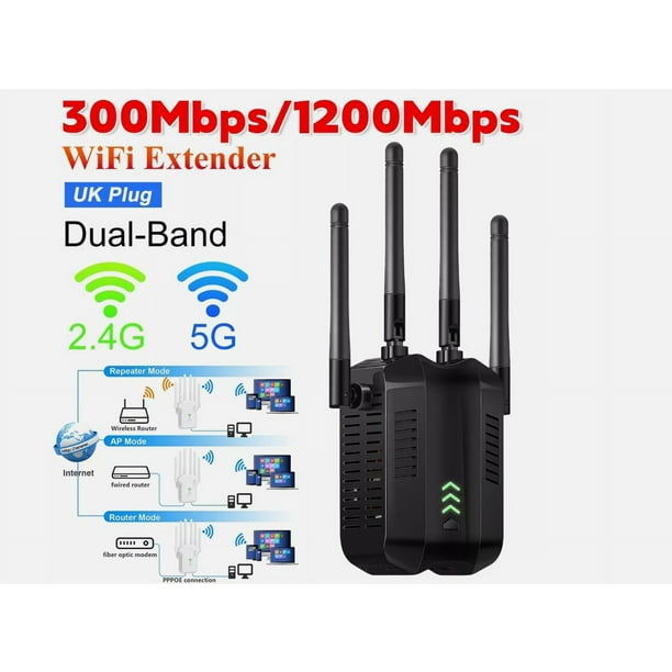 Repetidor amplificador de señal WiFi de 1200 Mbps, amplificador de ...
