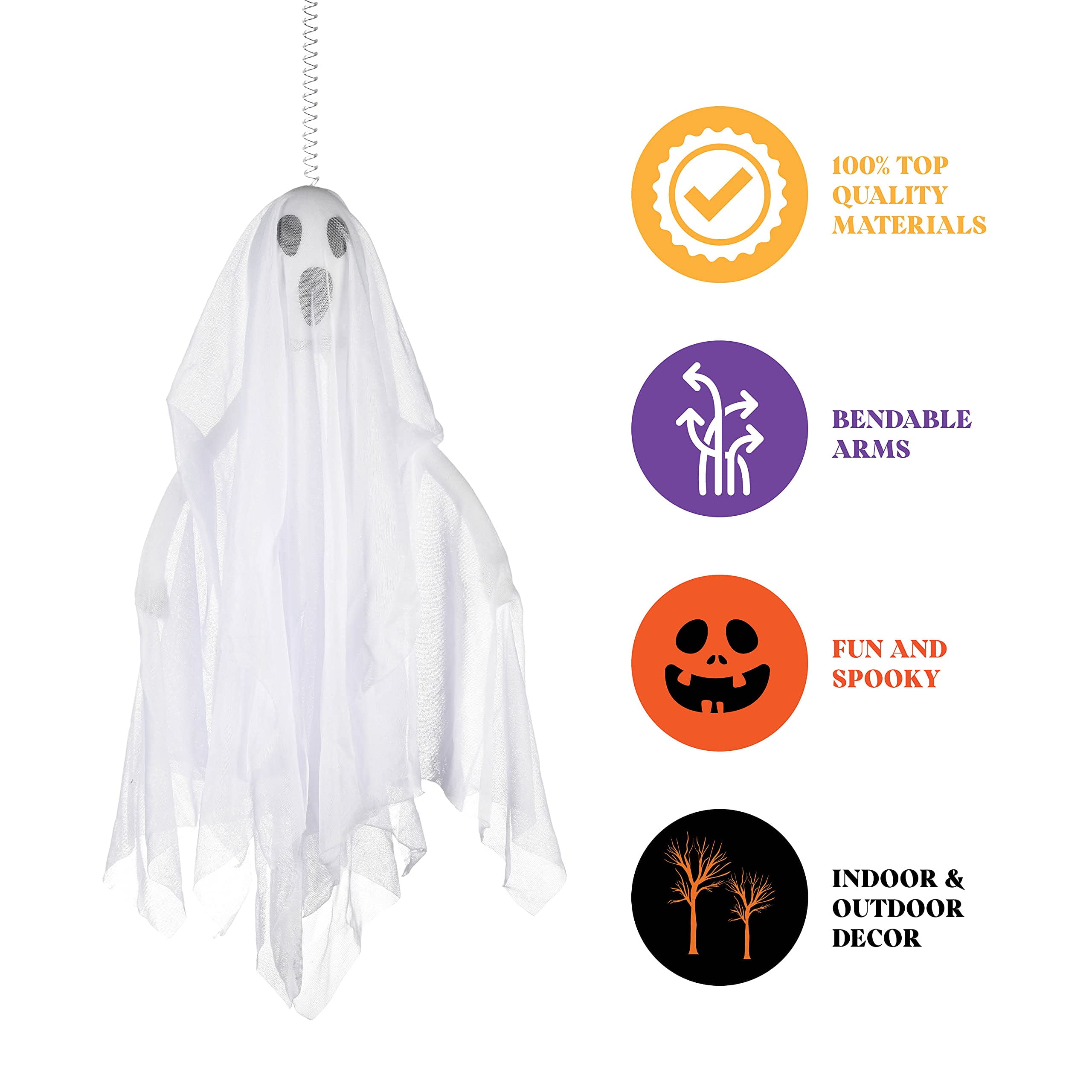 Buy Prextex Halloween Fabric Ghost. 6 Pcs Halloween Hanging Spooky ...