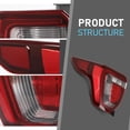 LED Tail Brake Lamp Left Side Taillights Assembly Fit For 16-19 Ford ...