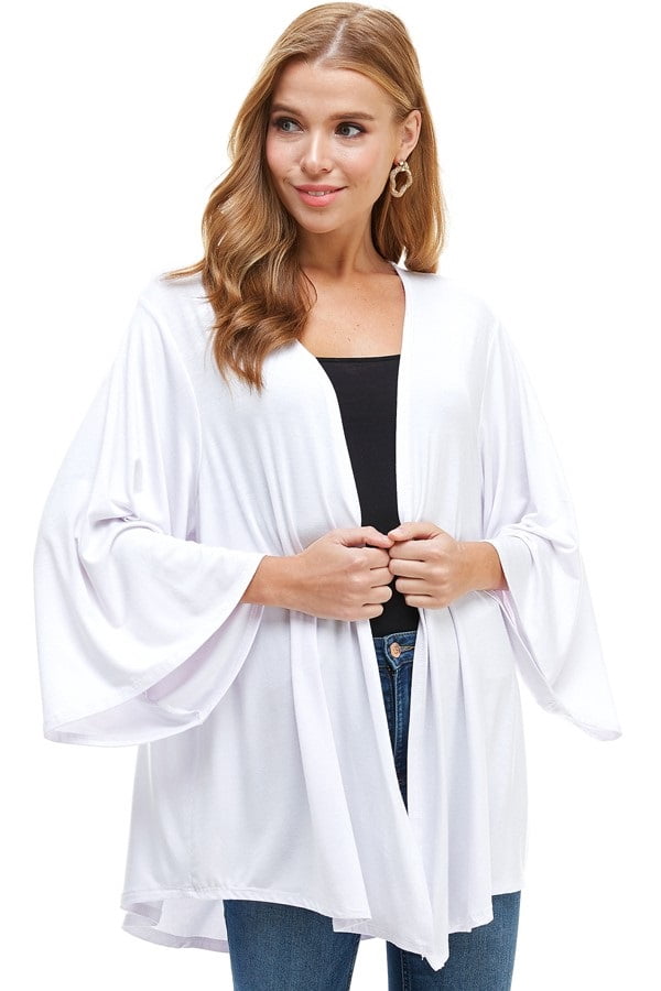 Super Soft Rayon Kimono Cardigan - Walmart.com
