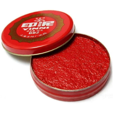 Calligraphy Painting Red Ink Paste Round Chinese Yinni Pad New 36g ...