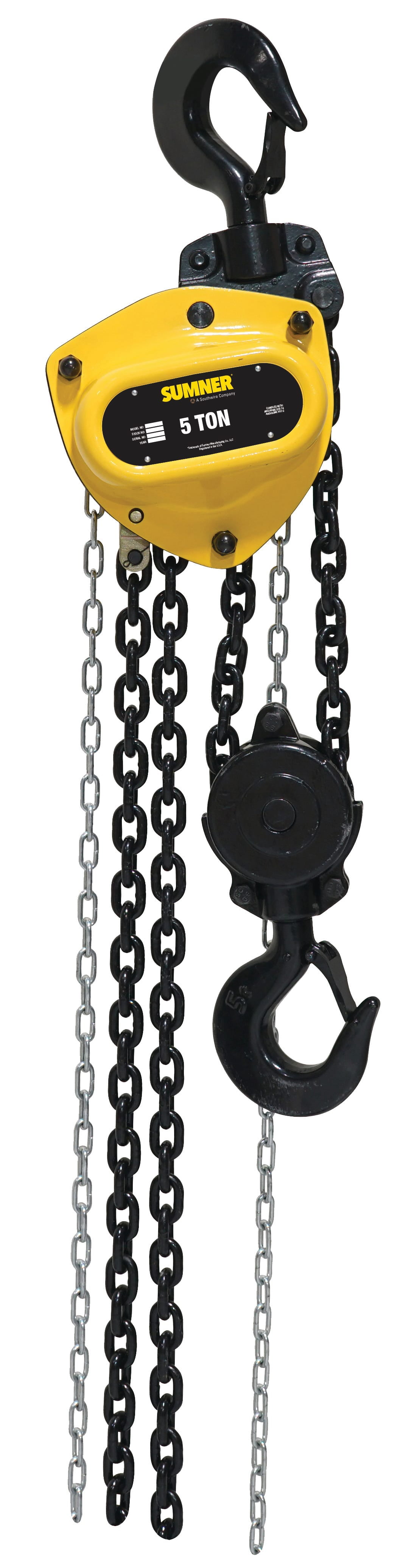 Sumner-787424 5 Ton Chain Hoist with 10 ft. Chain Fall - Walmart.com ...