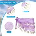 Belly Dance Hip Scarf Sequins Wrap Light Purple - - Walmart.com