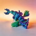 3D Printed Dragon with Flying Wings and Joint Movable Model Figurine ...