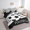 Feelyou Letter M Football King Bedding for Kids, Modern Abstract Lines ...