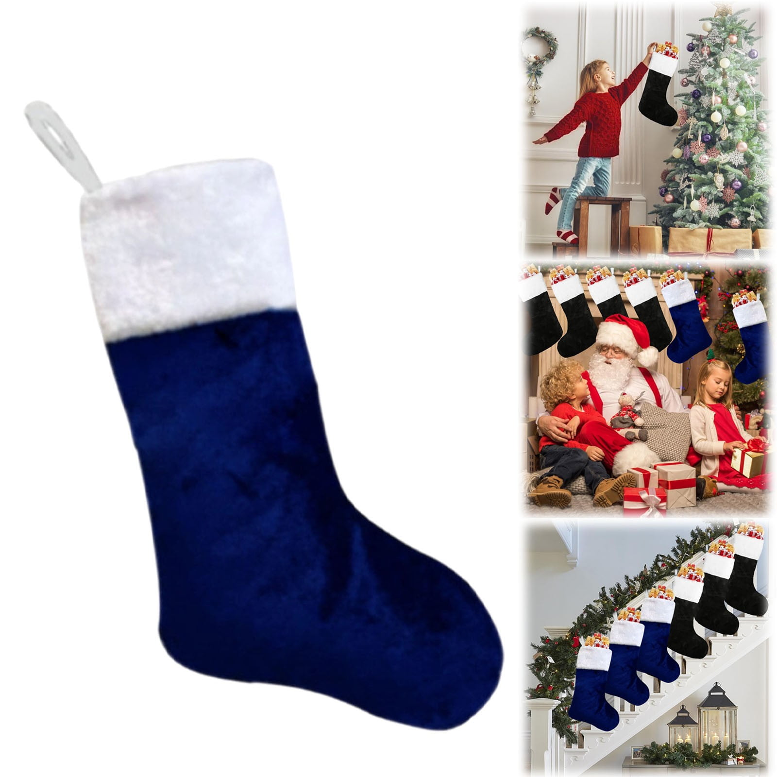 Click here for Cyenie Christmas Plush Stocking Keychain  Blue  Ch... prices