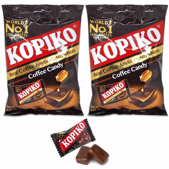 Kopiko Real Coffee and Cappuccino Candy - 2 Bags of Flavorful Caramel ...