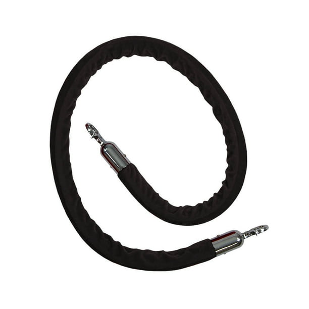 Vispronet Black Velvet Stanchion Rope, 5ft Rope with Stainless Steel ...