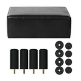 Homebeez Small Ottoman Footrest, Plastic Foot Stool, Modern Black ...