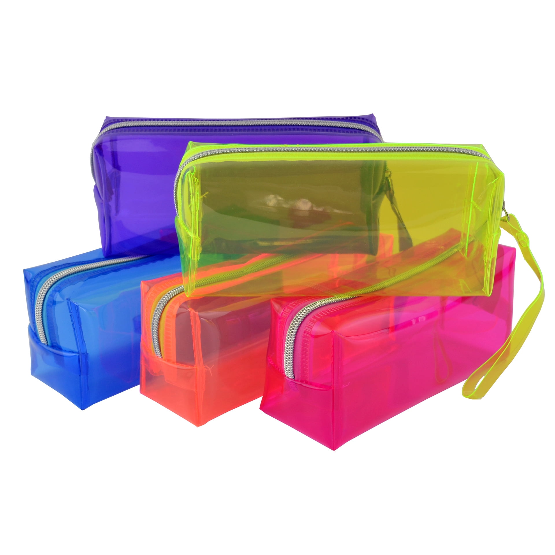 SENRISE Clear PVC Pencil Bag Zipper Pencil Case Makeup Bag Storage ...