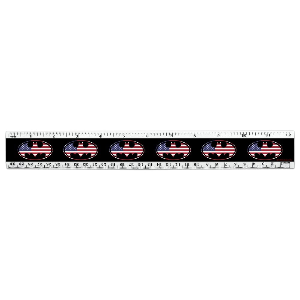 Batman USA American Flag Shield Logo 12 Inch Standard and Metric ...