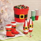 Fun Express Plastic Santa Boot Mugs, Christmas Holiday Gifts, 10-oz Red ...