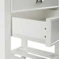 Crosley Brands Bristol Double Drop Leaf Kitchen Cart White/Natural ...