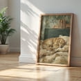Affixzi Golden Retriever Wall Art Print: Sleeping Dog Poster, Impasto ...