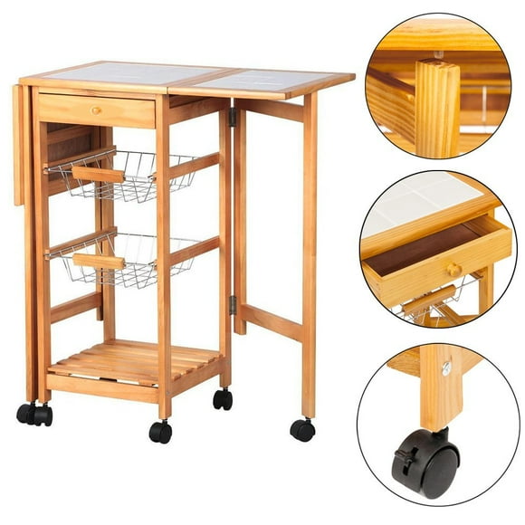 Folding Kitchen Carts Wheels