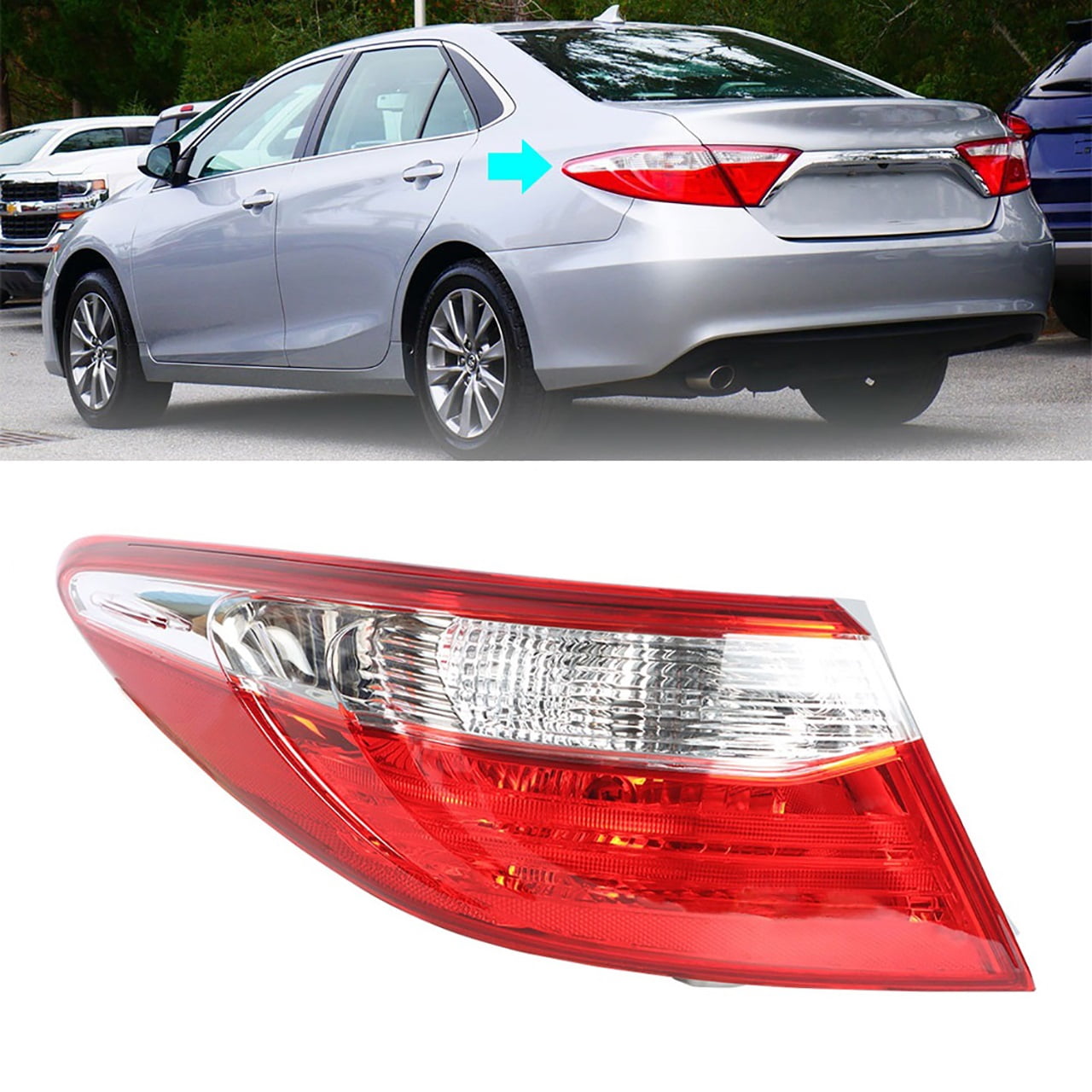 Rear Tail Light Lamp Housing Assembly Fit for 2015 2016 2017 Toyota ...